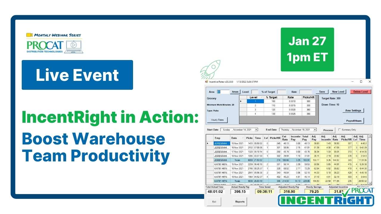 WEBINAR: IncentRight in Action: Boost Warehouse Team Productivity - ProCat